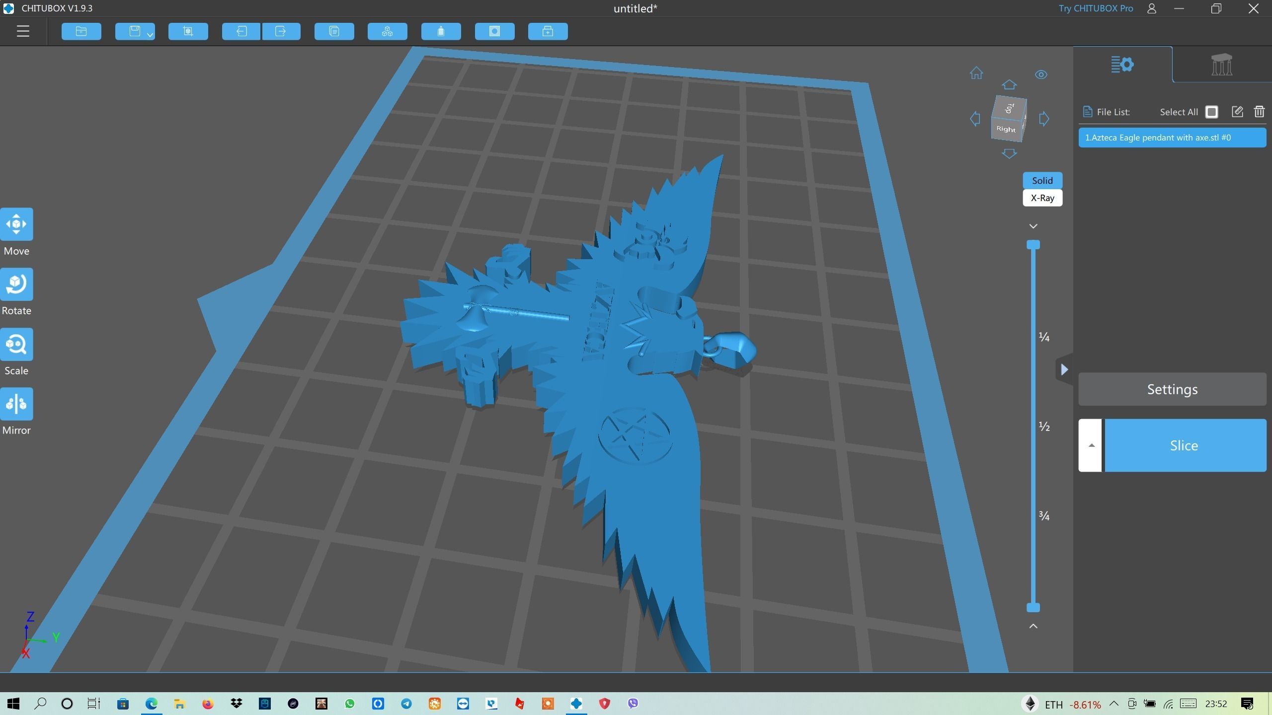 Azteca Eagle pagan pentagram 3D model 3D printable | CGTrader