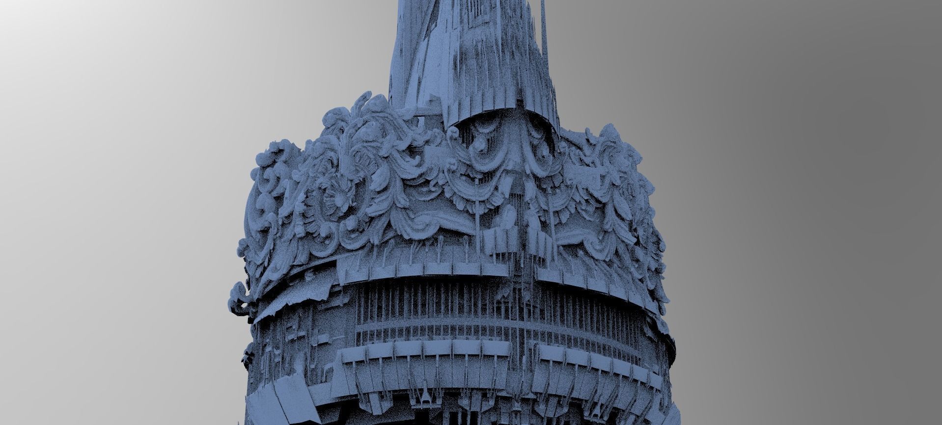 Ocean Cyberpunk tower 4 3D model | CGTrader