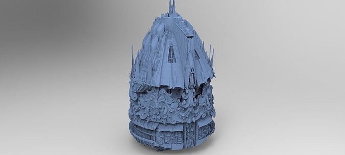 Ocean Cyberpunk tower 8 3D model | CGTrader