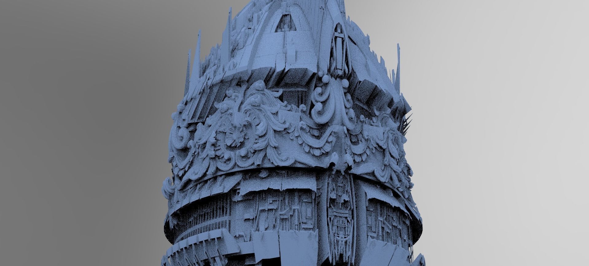 Ocean Cyberpunk tower 9 3D model | CGTrader