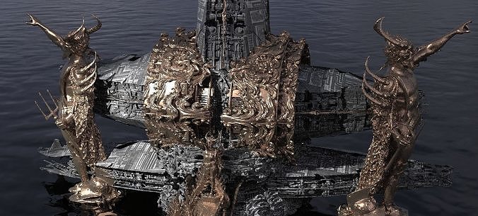Ocean Cyberpunk Atlantis Deep city 2 3D model | CGTrader
