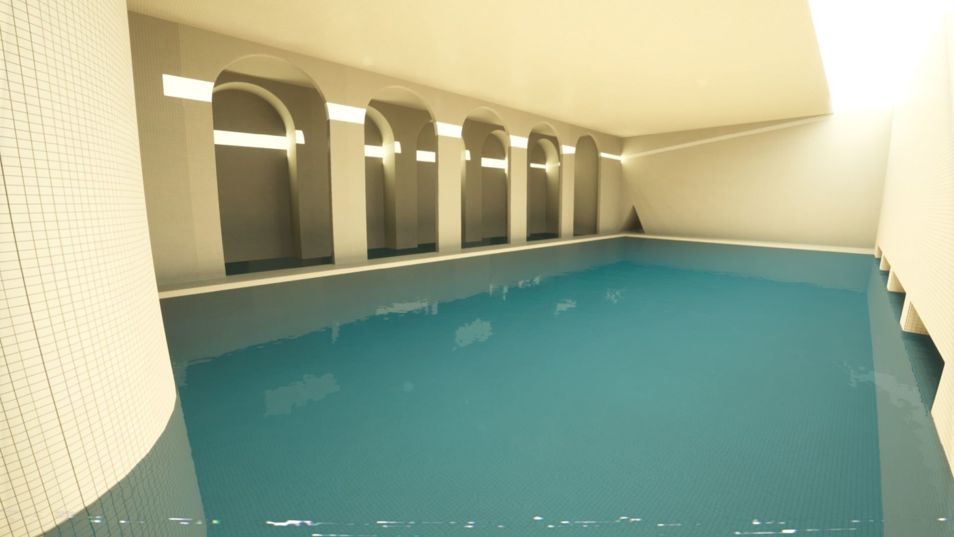 3D model Backrooms - Poolrooms Modular Horror Environment - Unreal Engine VR / AR / low-poly ...