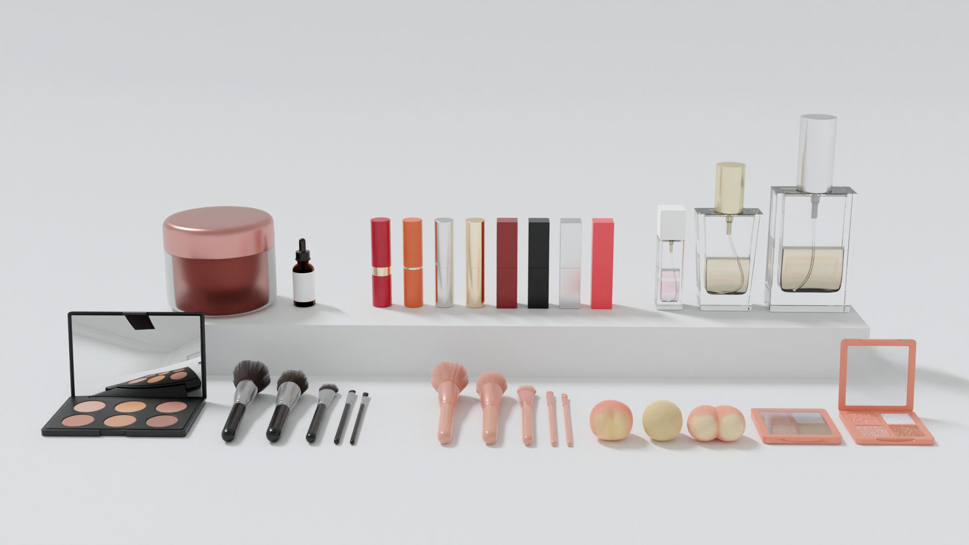 Set of cosmetics for make up 3D model | CGTrader