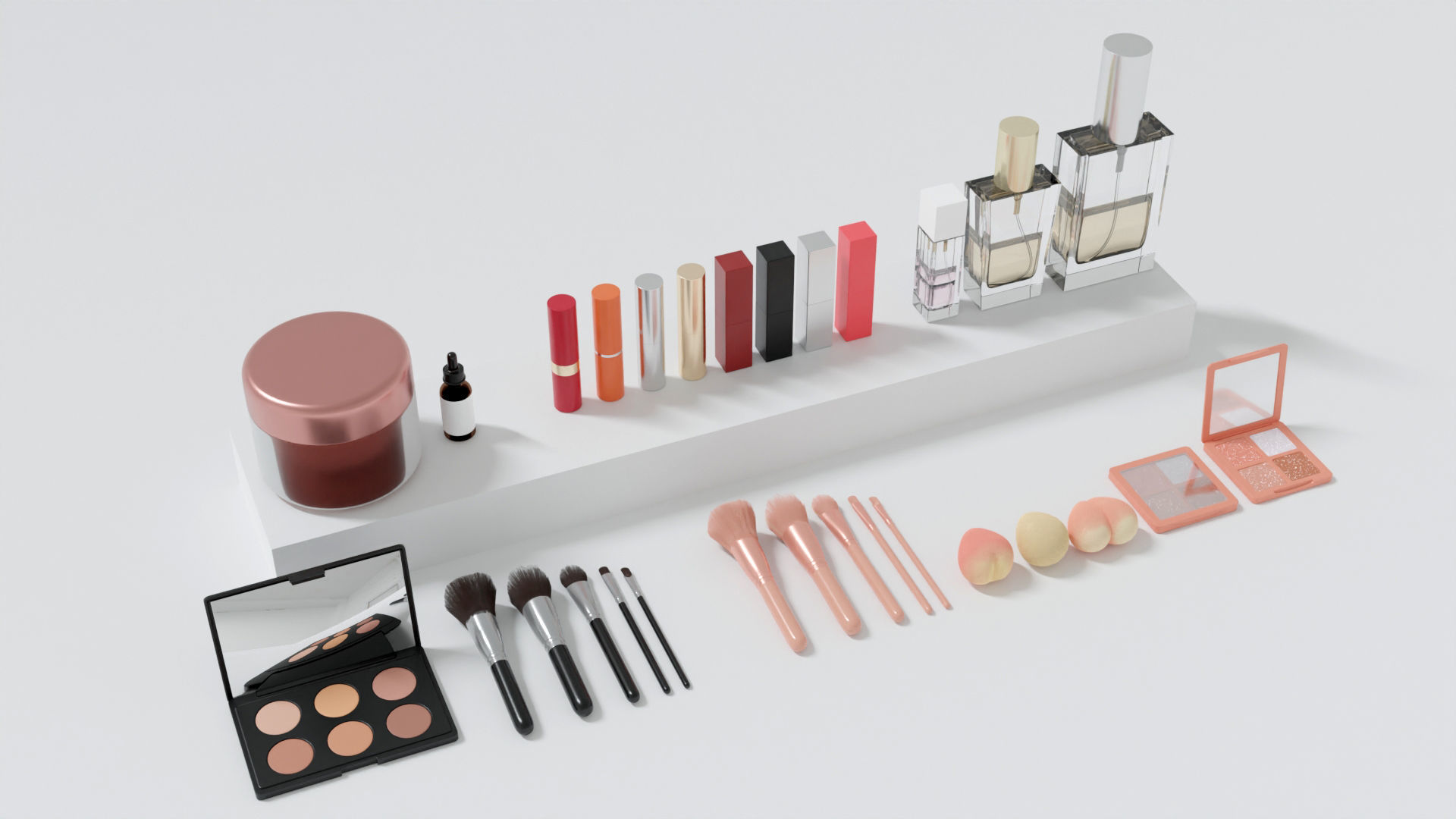 Set of cosmetics for make up 3D model | CGTrader