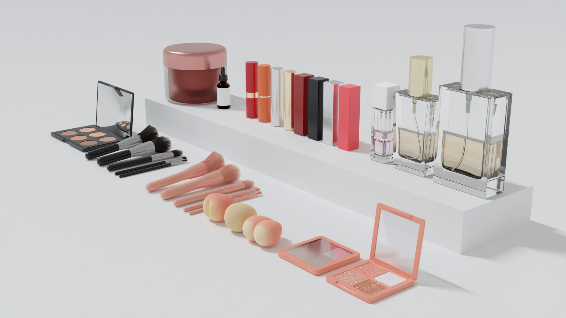 Set of cosmetics for make up 3D model | CGTrader