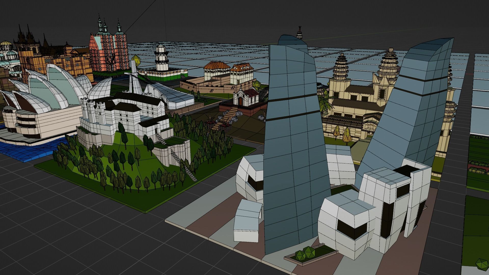 3D model Landmarks of the world A to D VR / AR / low-poly | CGTrader