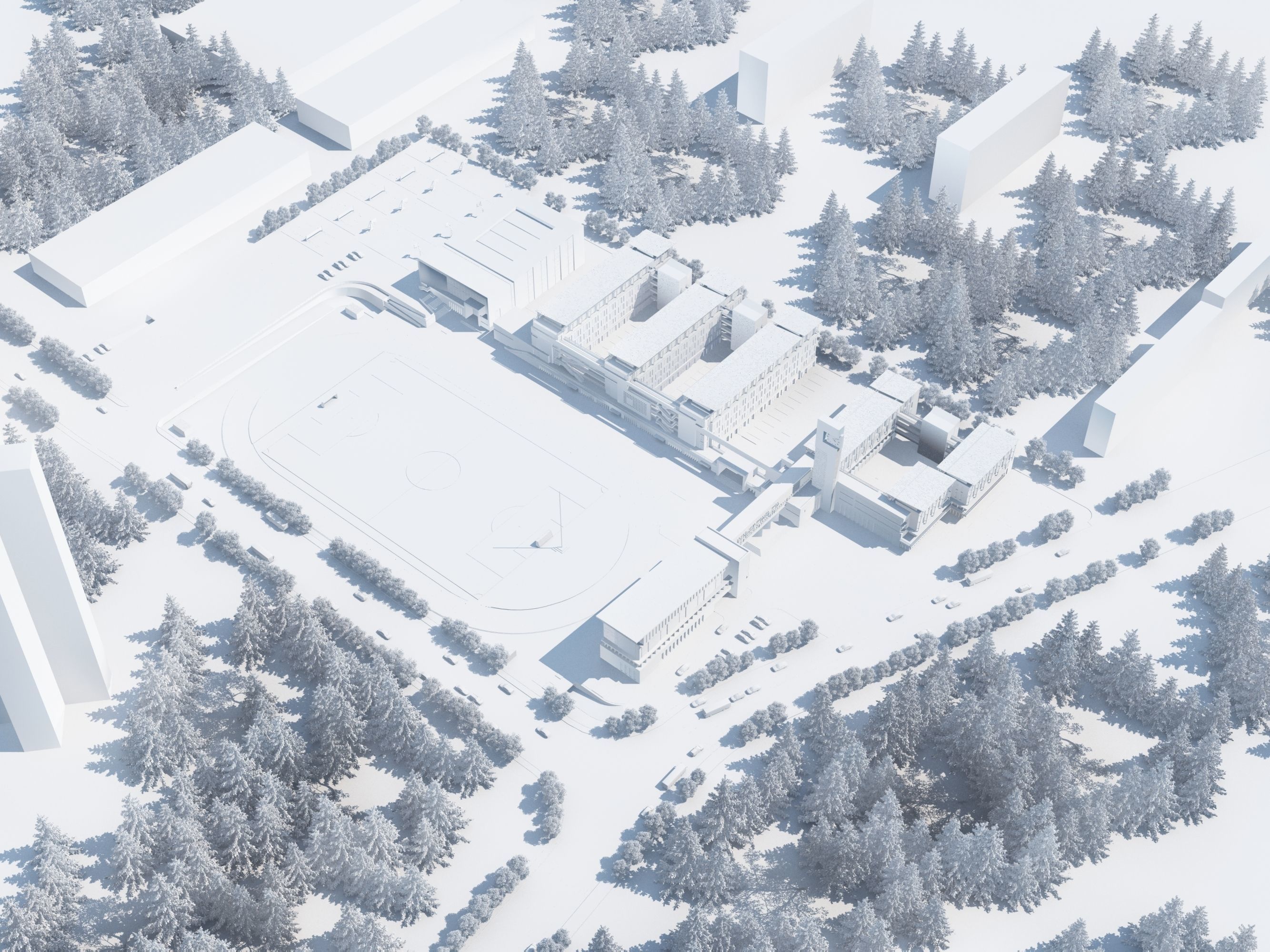 3D Campus School Buildings Set 007 3D model | CGTrader
