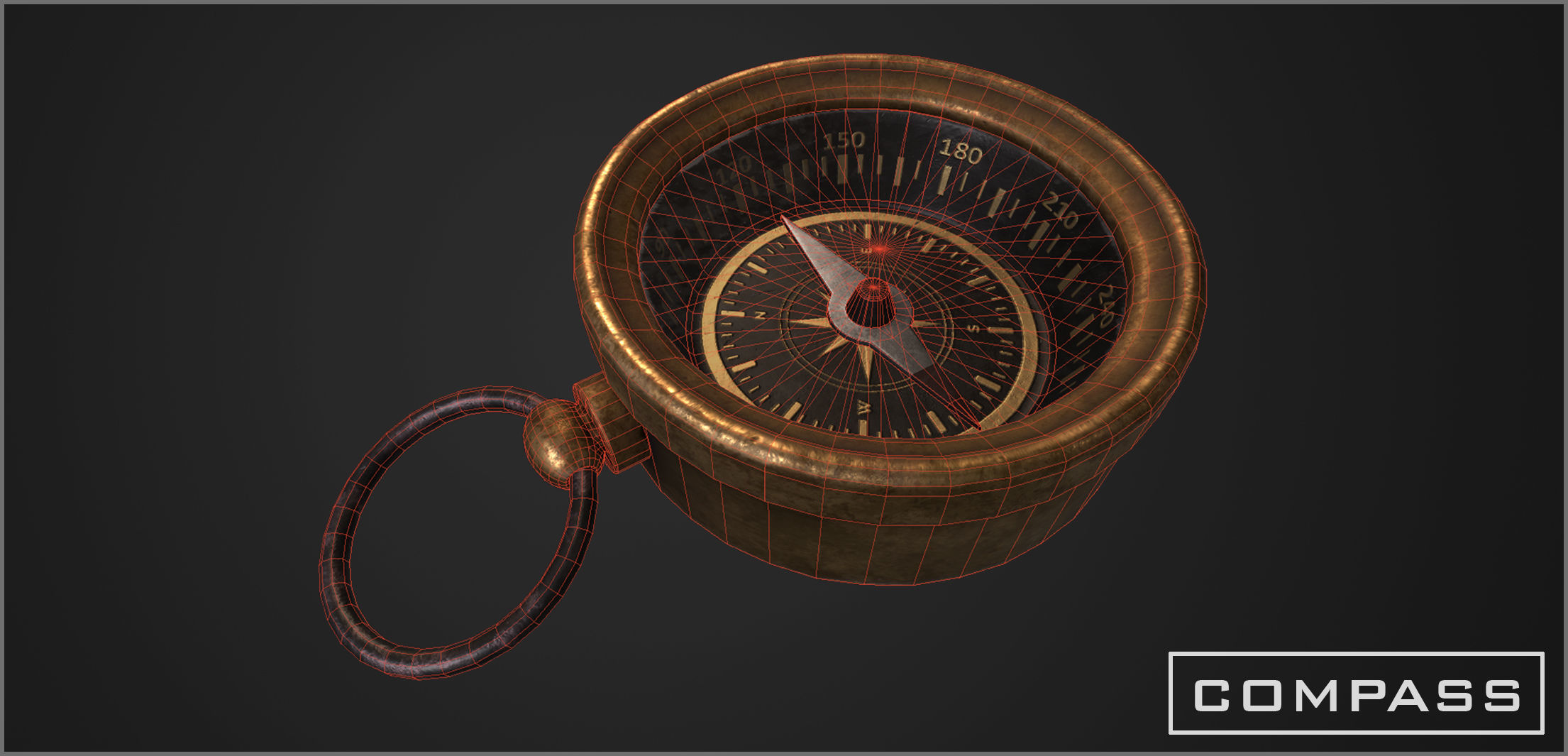 3D model compass VR / AR / low-poly | CGTrader