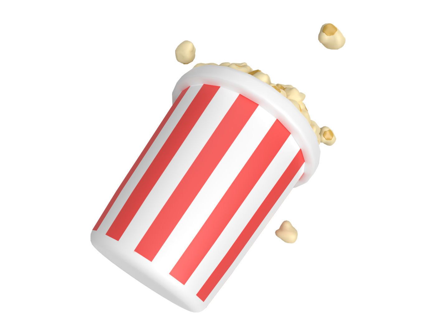 Cartoon Popcorn 3D model | CGTrader