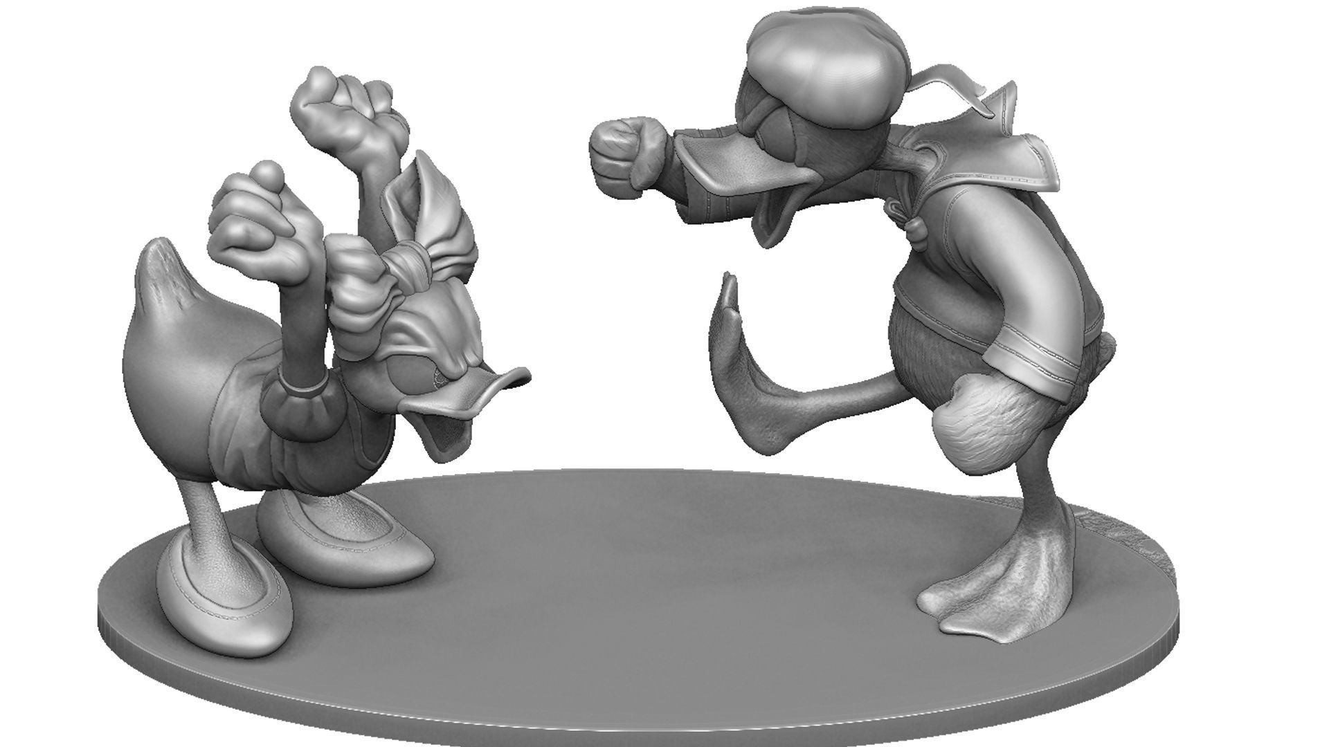 Donald and Daisy duck for 3d print STL 3D model 3D printable | CGTrader