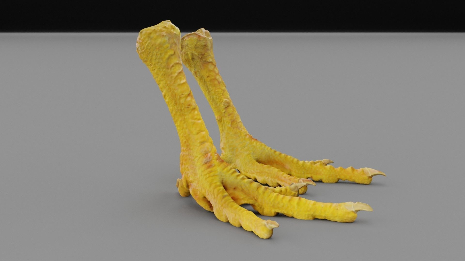 Pair chicken feet high-poly 3D model | CGTrader