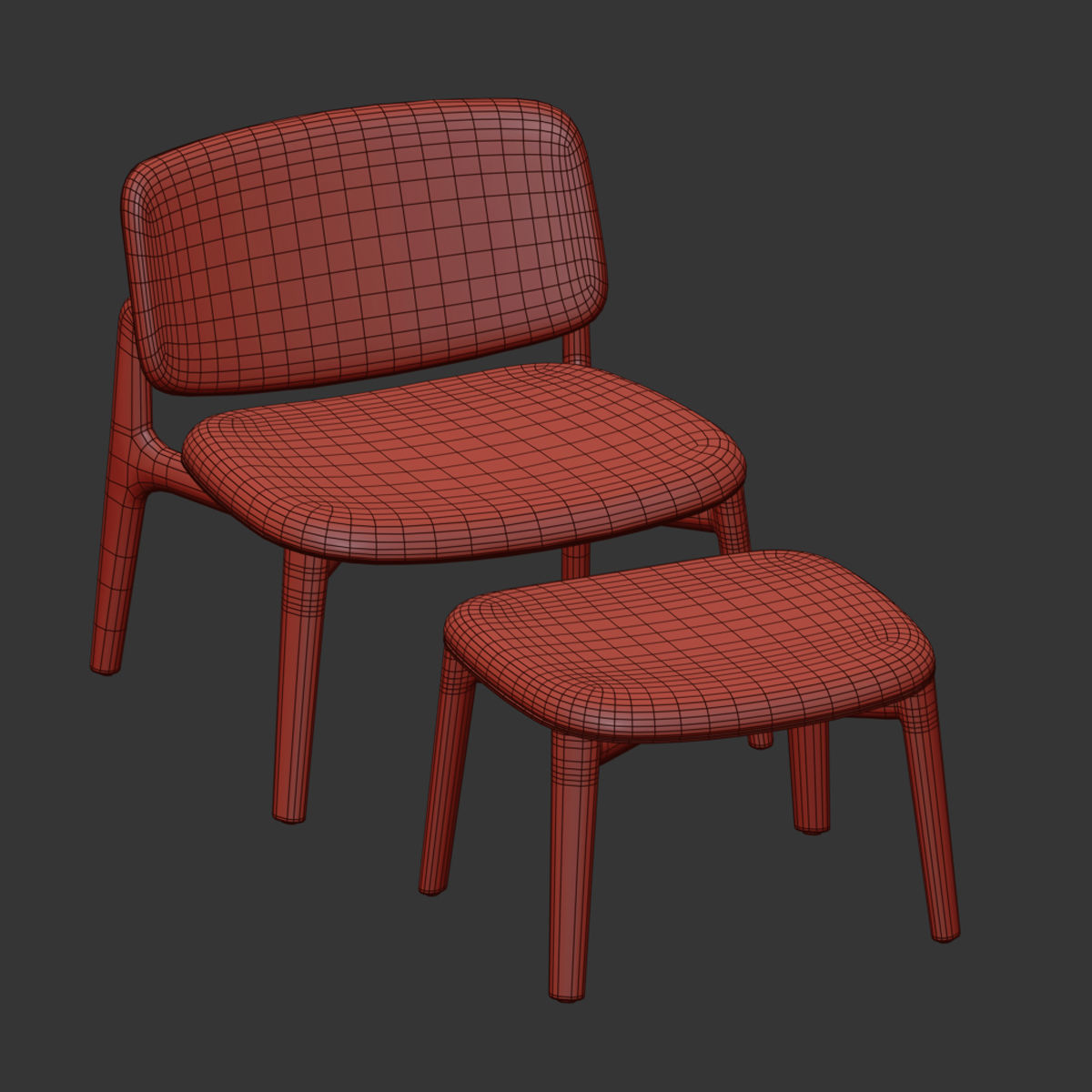 Armchair Curve 3D model | CGTrader