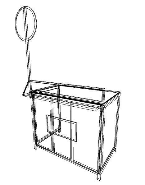 Simple Street Booth 1 3D model 3D printable | CGTrader