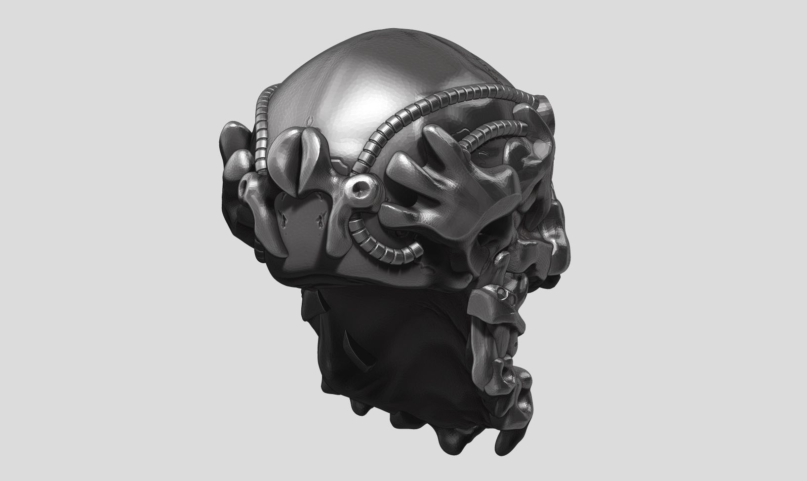 skull robot head a11 3d print mode 3D model 3D printable | CGTrader