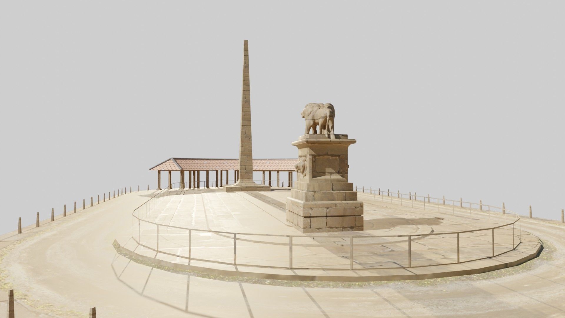 3D model lowpoly well detailed Medieval stadium VR / AR / low-poly ...