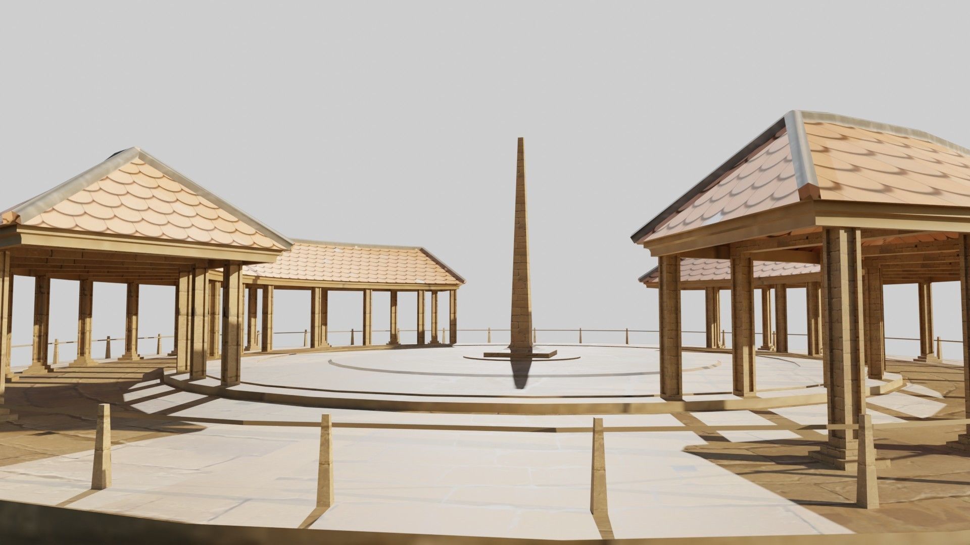 3D model lowpoly well detailed Medieval stadium VR / AR / low-poly ...