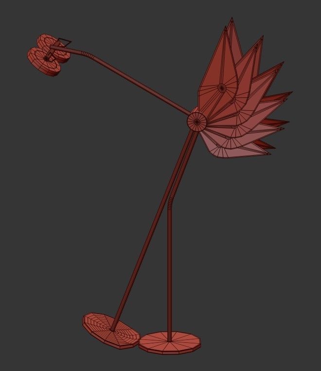 struts butterfly floor lamp 3D model | CGTrader
