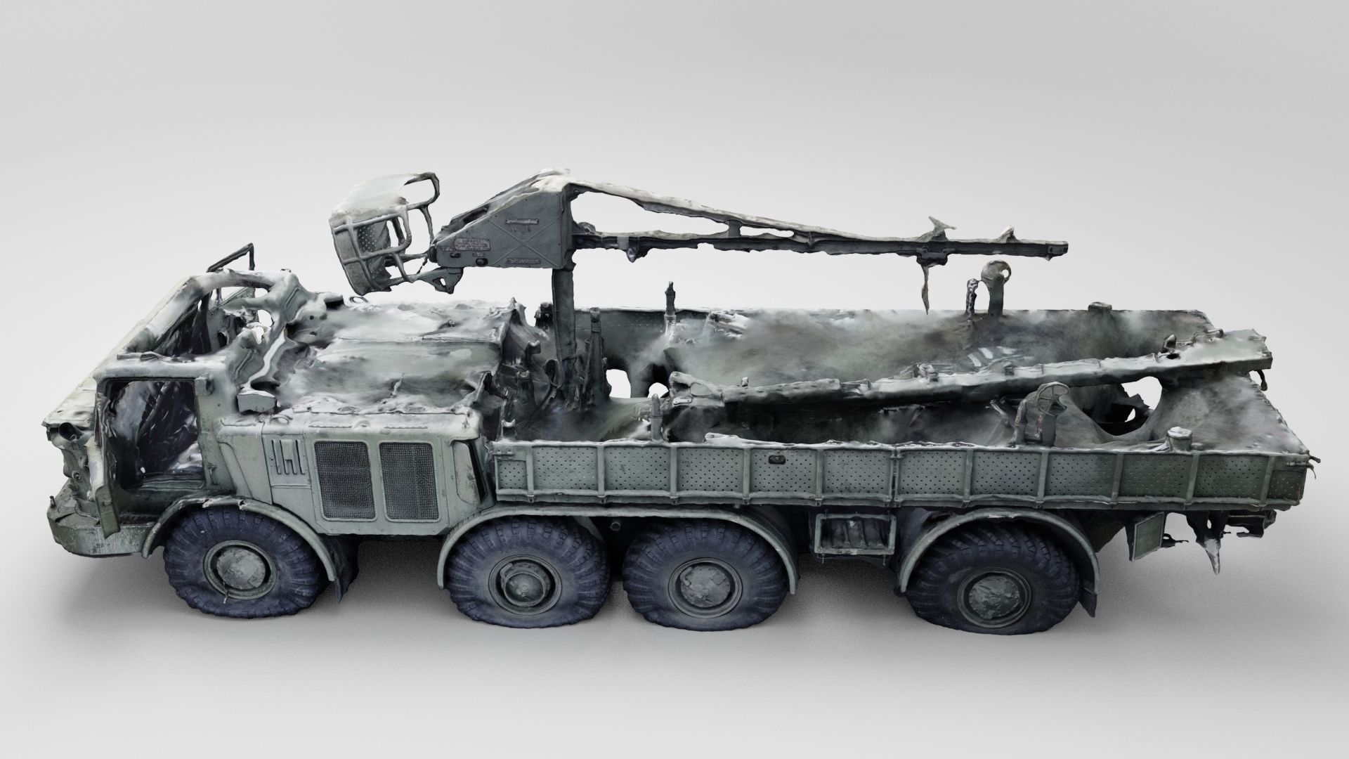 9T452 transporter-loader vehicle for Uragan Hurricane rockets 3D model | CGTrader