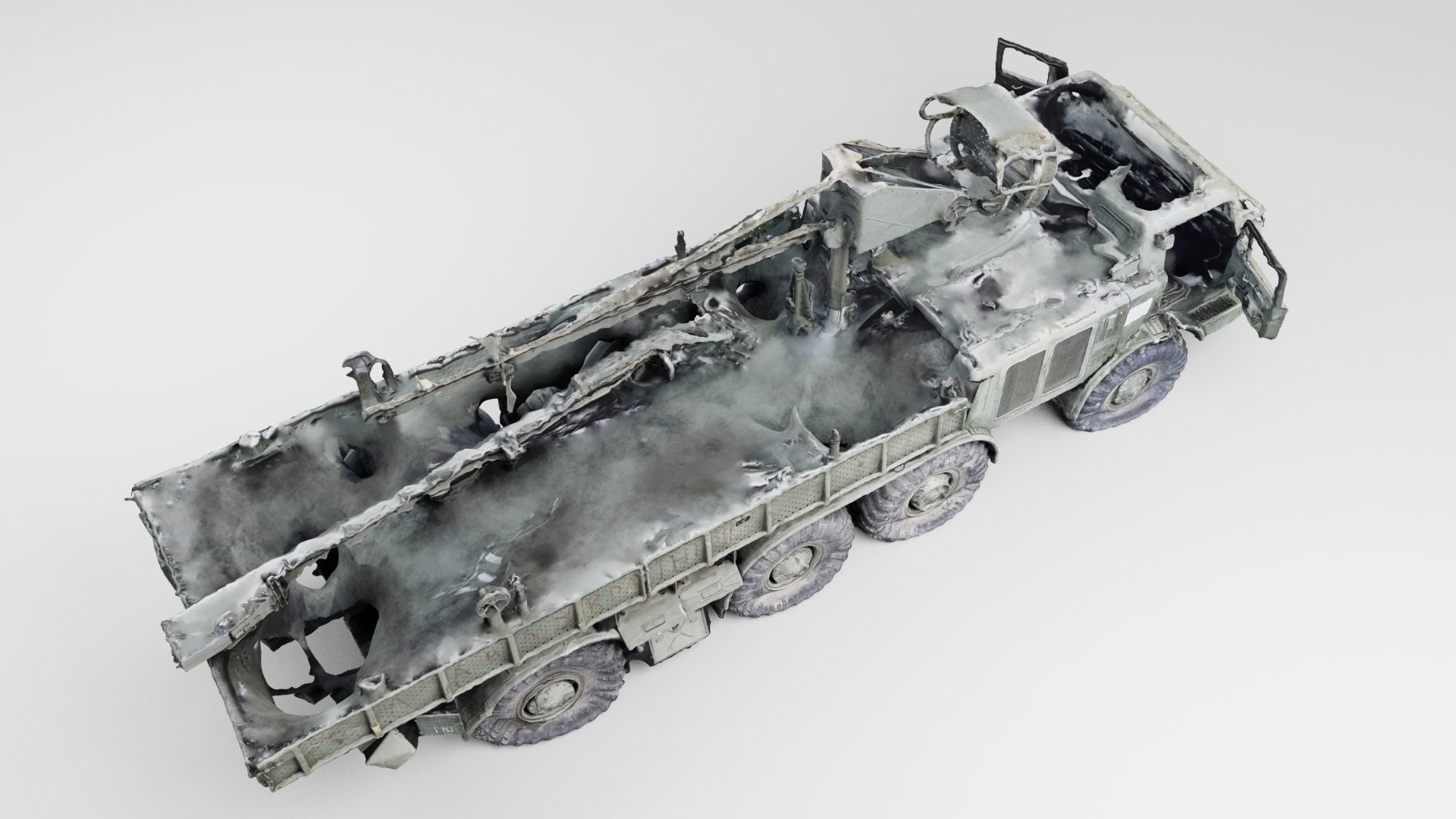 9T452 transporter-loader vehicle for Uragan Hurricane rockets 3D model | CGTrader