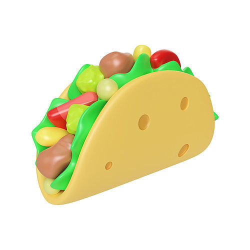 3D model Cartoon Taco VR / AR / low-poly | CGTrader