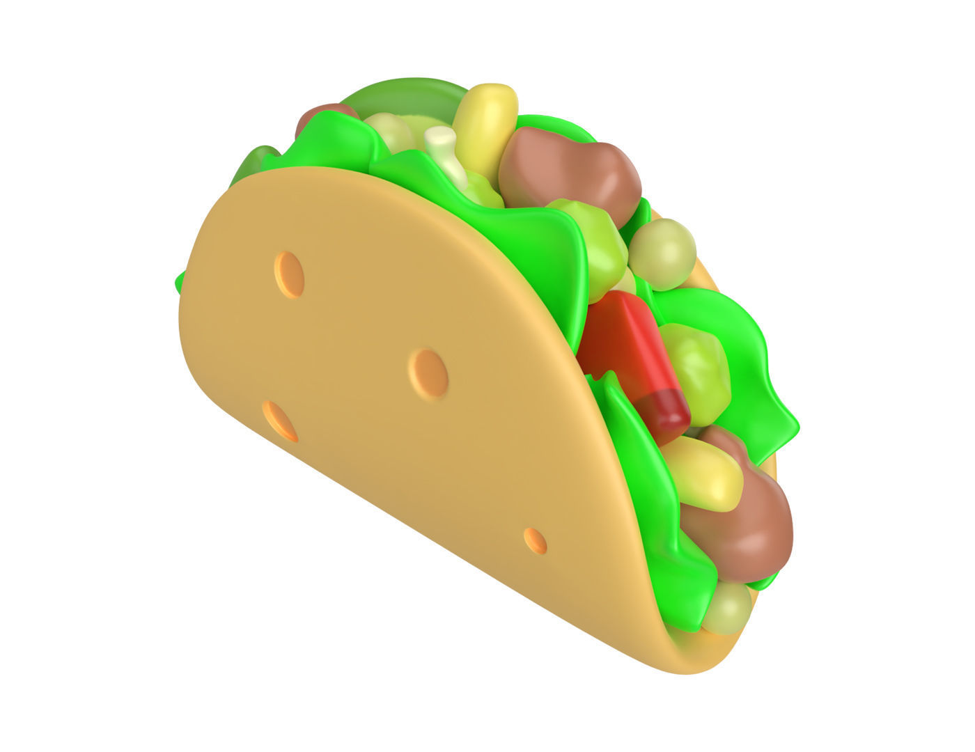 3D model Cartoon Taco VR / AR / low-poly | CGTrader
