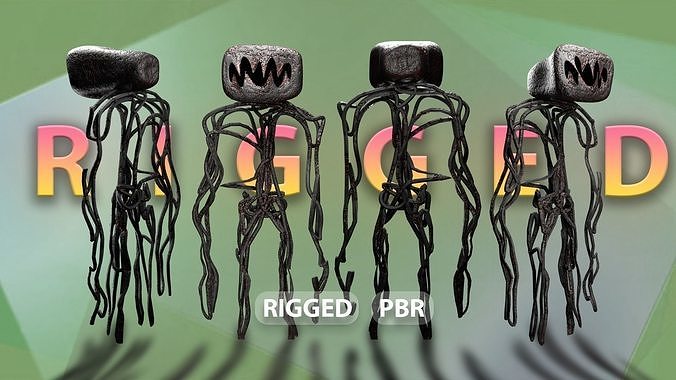 Bacteria Monster From The Backrooms Rigged 3D model rigged | CGTrader