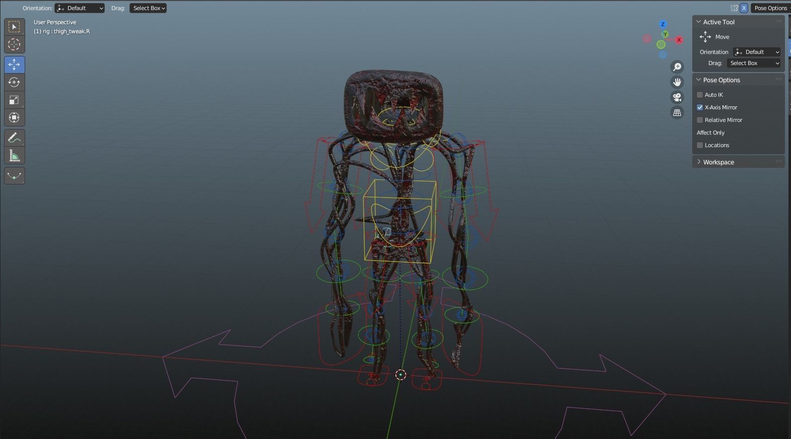 Bacteria Monster From The Backrooms Rigged 3D model rigged | CGTrader
