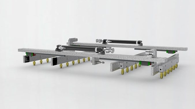 Pneumatic cleaning mechanism 3D model | CGTrader