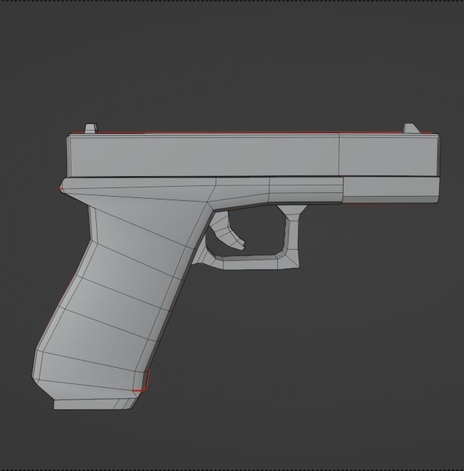 3D model Low Poly GLOCK-17 glock pistol VR / AR / low-poly | CGTrader