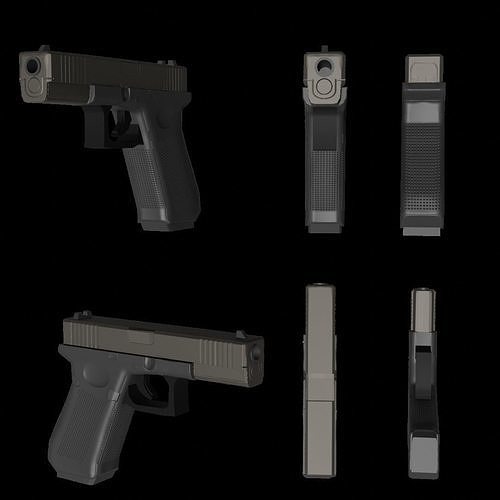 3D model Low Poly GLOCK-17 glock pistol VR / AR / low-poly | CGTrader