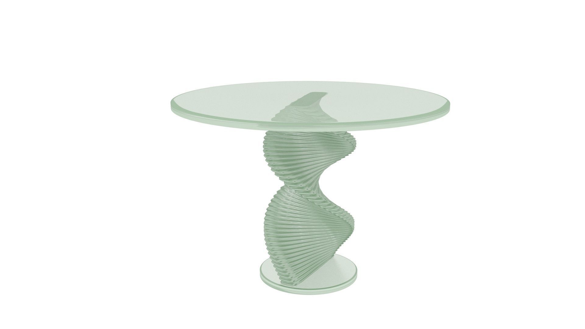 Green Glass Spiral Table 3D model | CGTrader