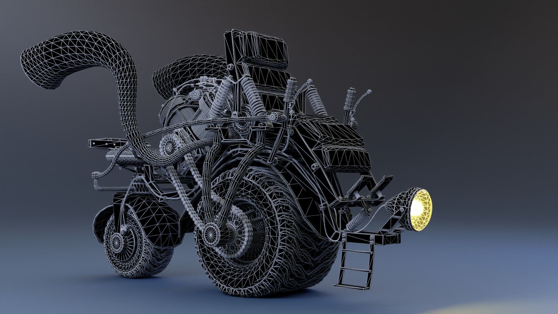 Fancy motorcycle free VR / AR / low-poly 3D model rigged | CGTrader