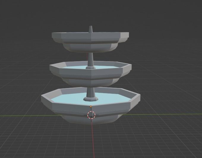 Simple fountain for low poly games like roblox 3D model | CGTrader