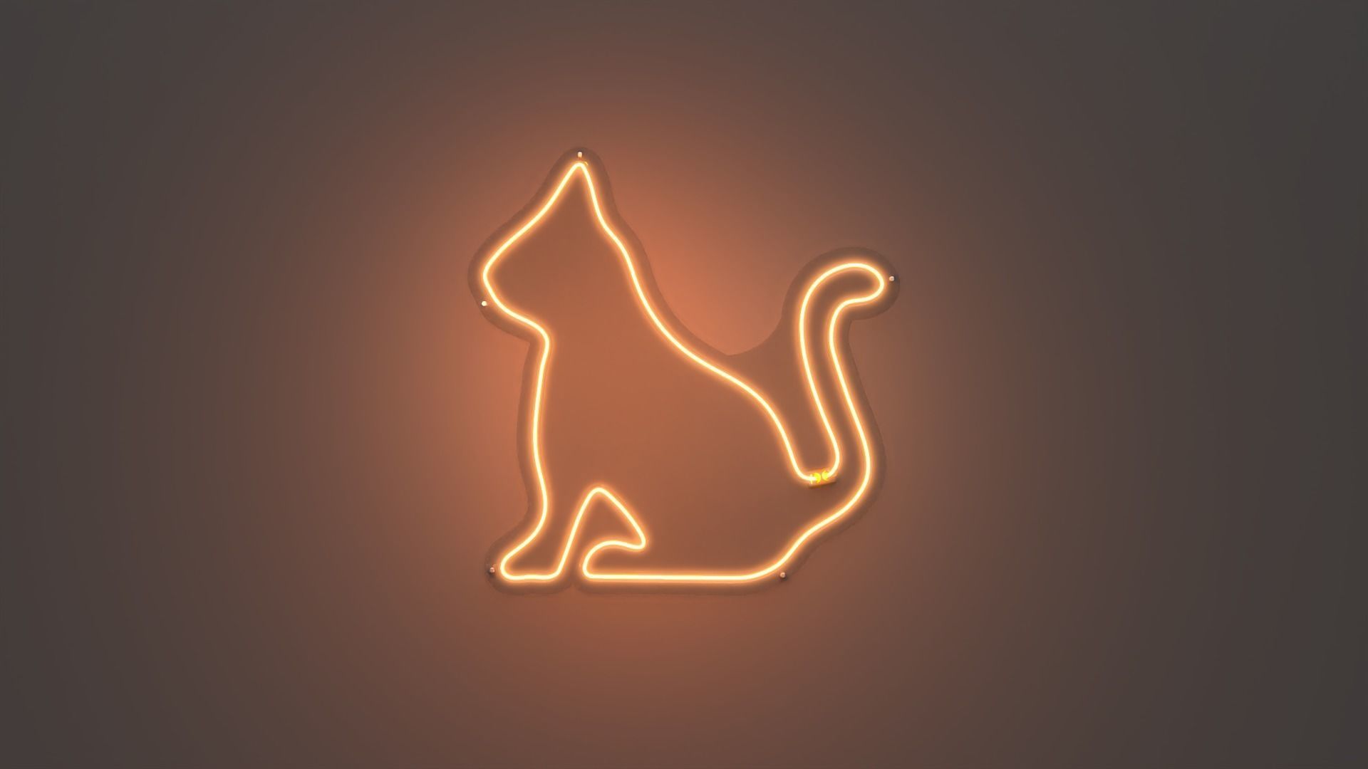 Side Cat - Neon Sign 3D model | CGTrader