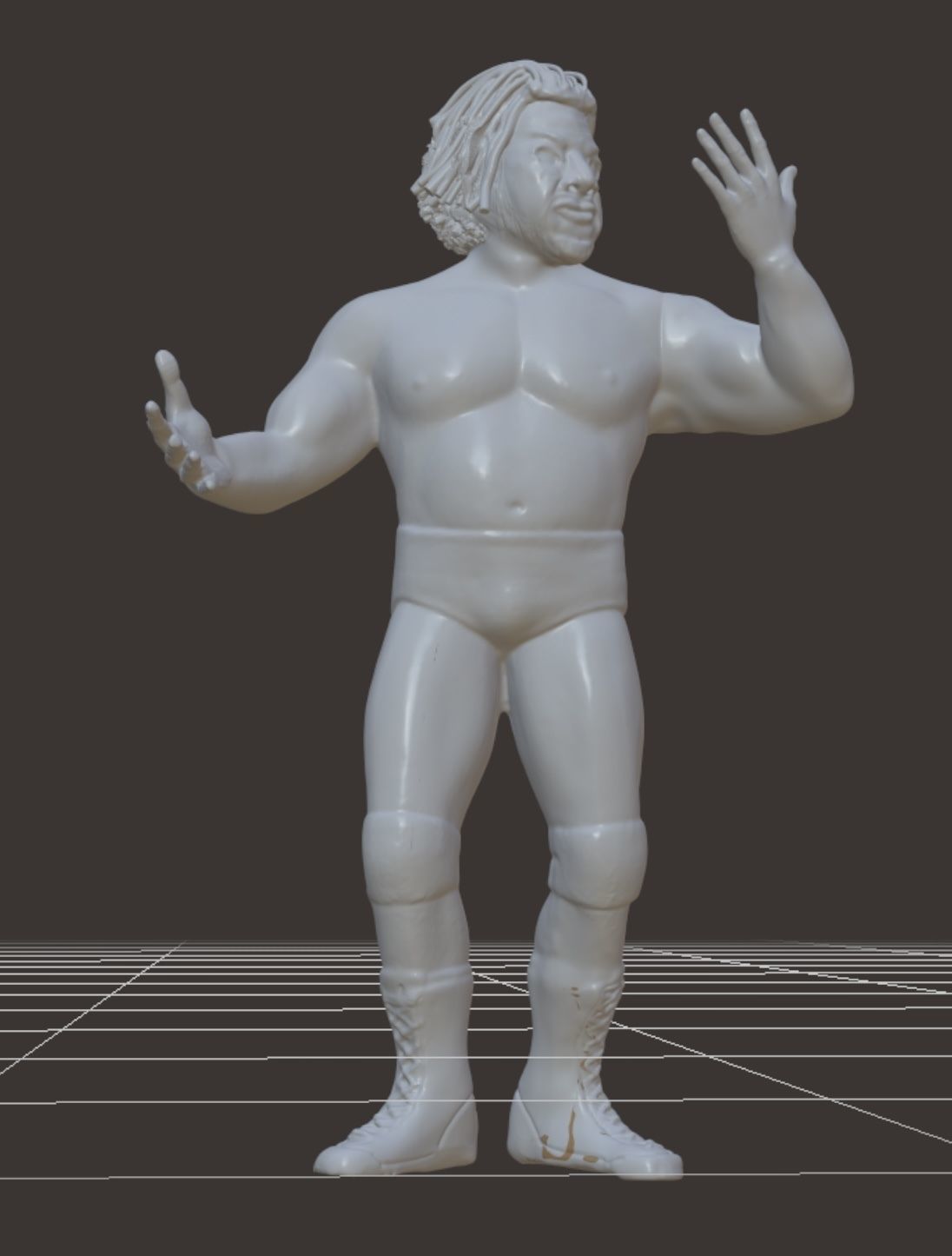WWE Booker T LJN style fingered 3D model | CGTrader