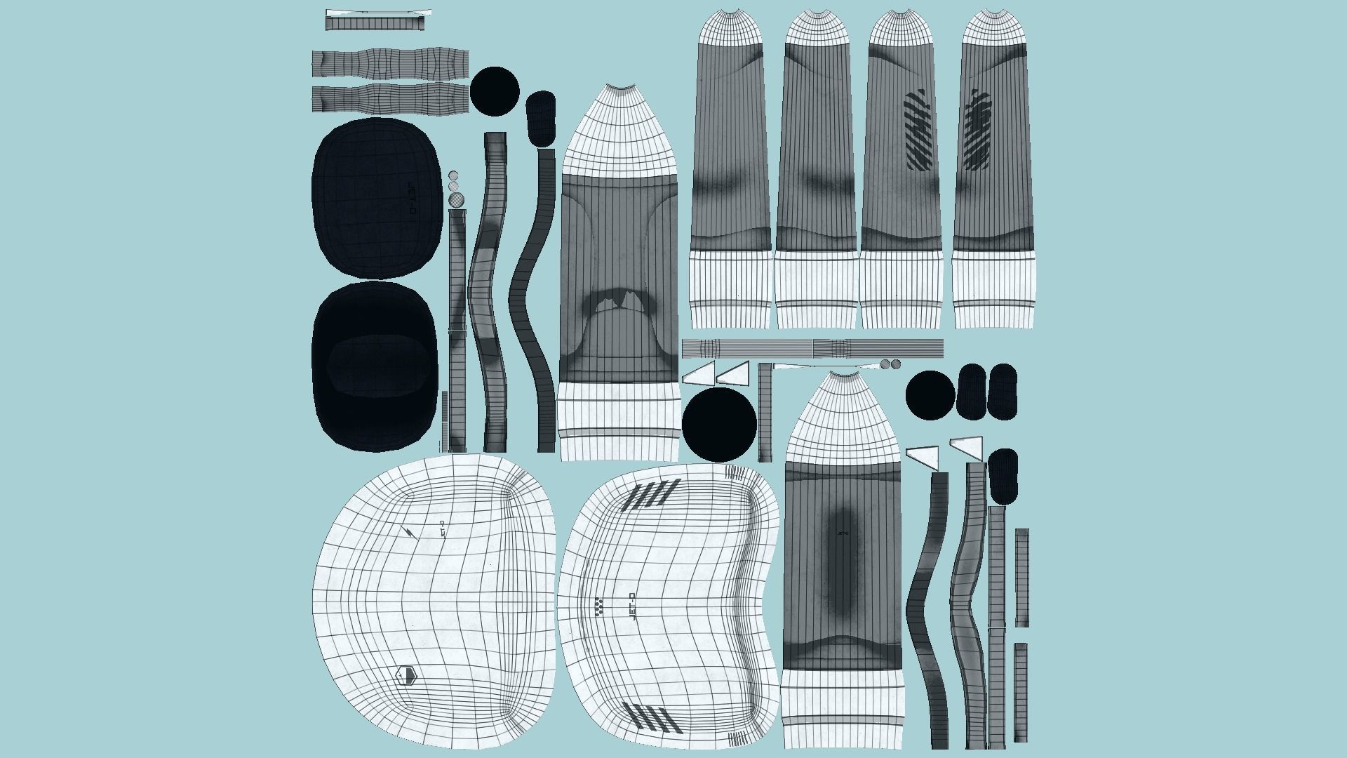 3D model Jetpack D08 Light Steel - SciFi Character Design VR / AR / low ...