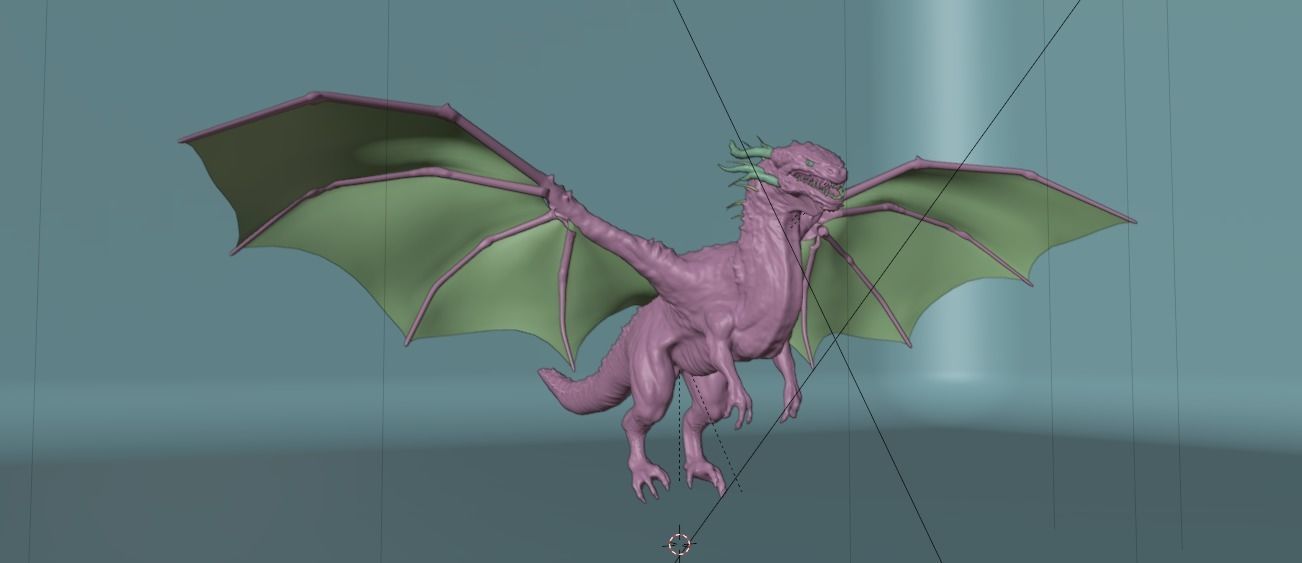3D model DRAGON BLENDER 1 VR / AR / low-poly | CGTrader