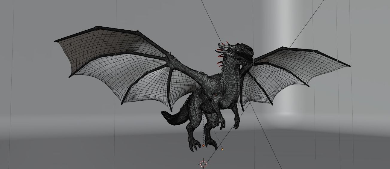 3D model DRAGON BLENDER 1 VR / AR / low-poly | CGTrader