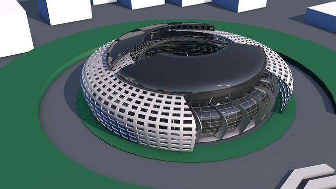 3D model Exterior futuristic Stadium VR / AR / low-poly | CGTrader