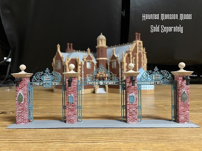 Spooky Haunted Mansion Gate 3D model 3D printable | CGTrader