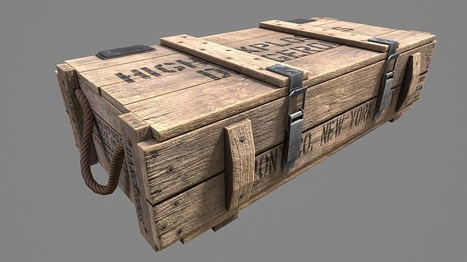 3D model Wood Ammo Box VR / AR / low-poly | CGTrader