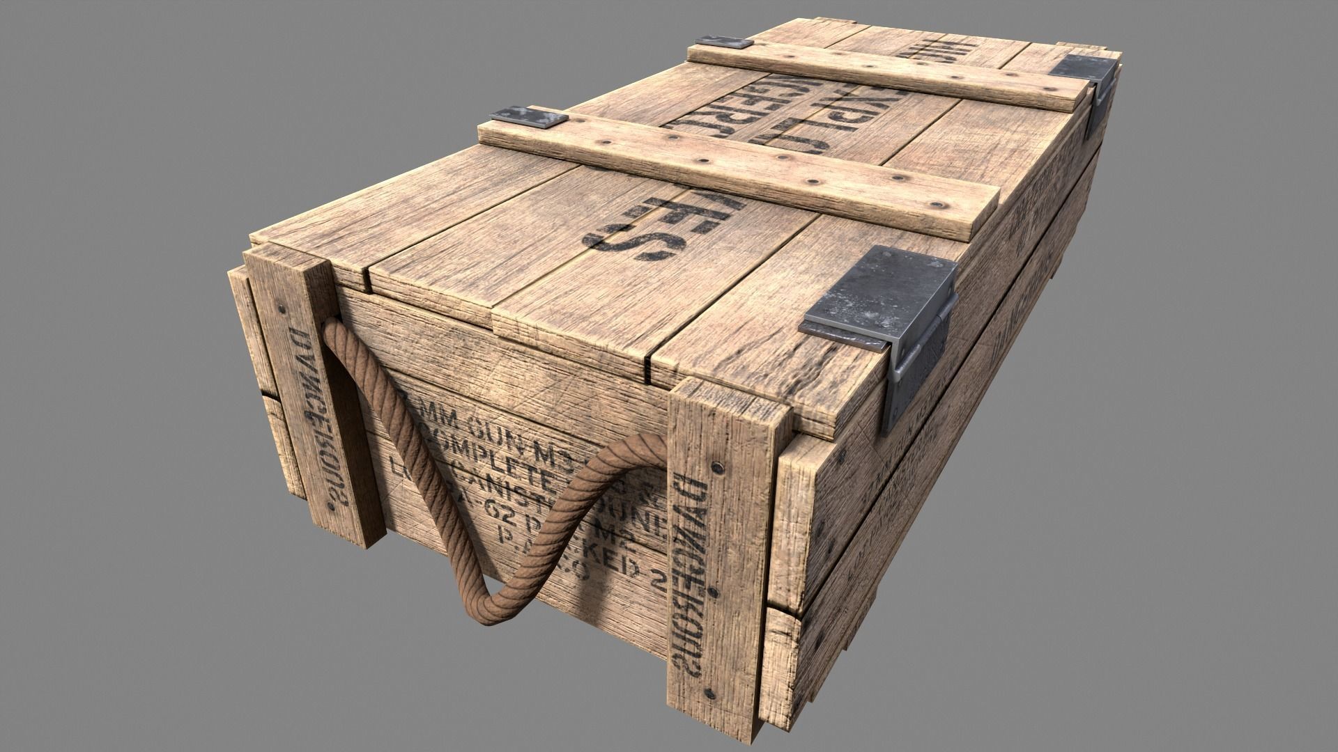 3D model Wood Ammo Box VR / AR / low-poly | CGTrader
