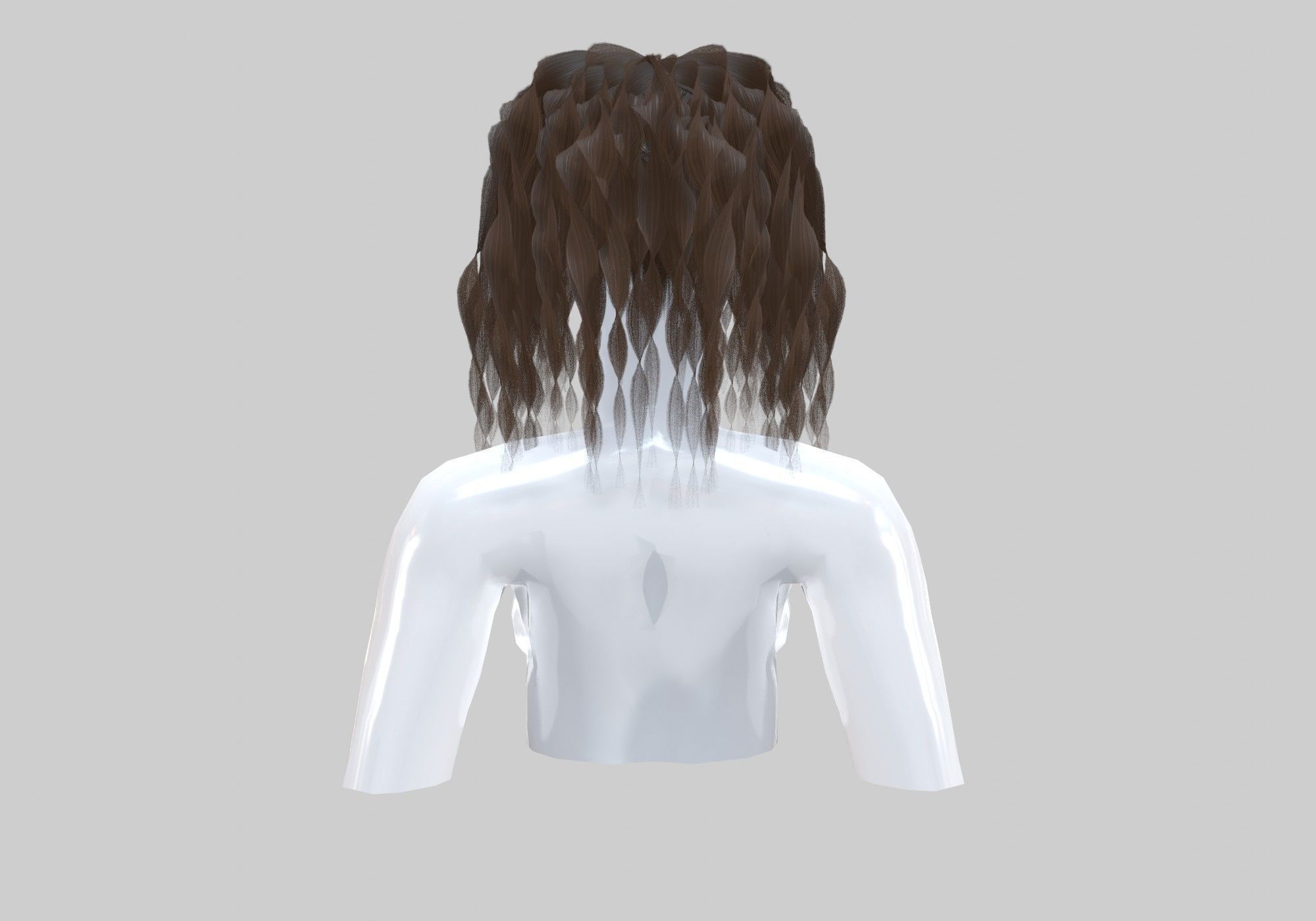 Curly Female Hairstyle 3D model | CGTrader