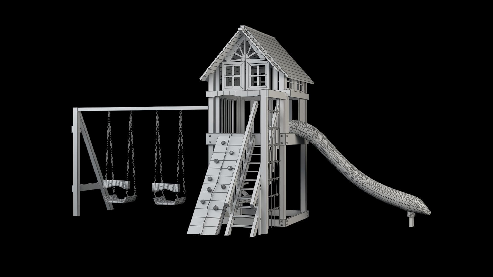 Slide Climber Playground 3D model | CGTrader