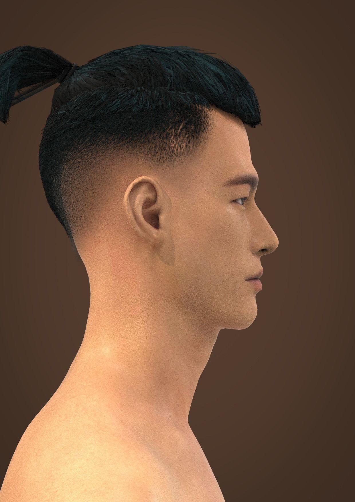 Men hair 020-MV2 for Jinho-MV2 3D model from Clo3D Software 3D model ...