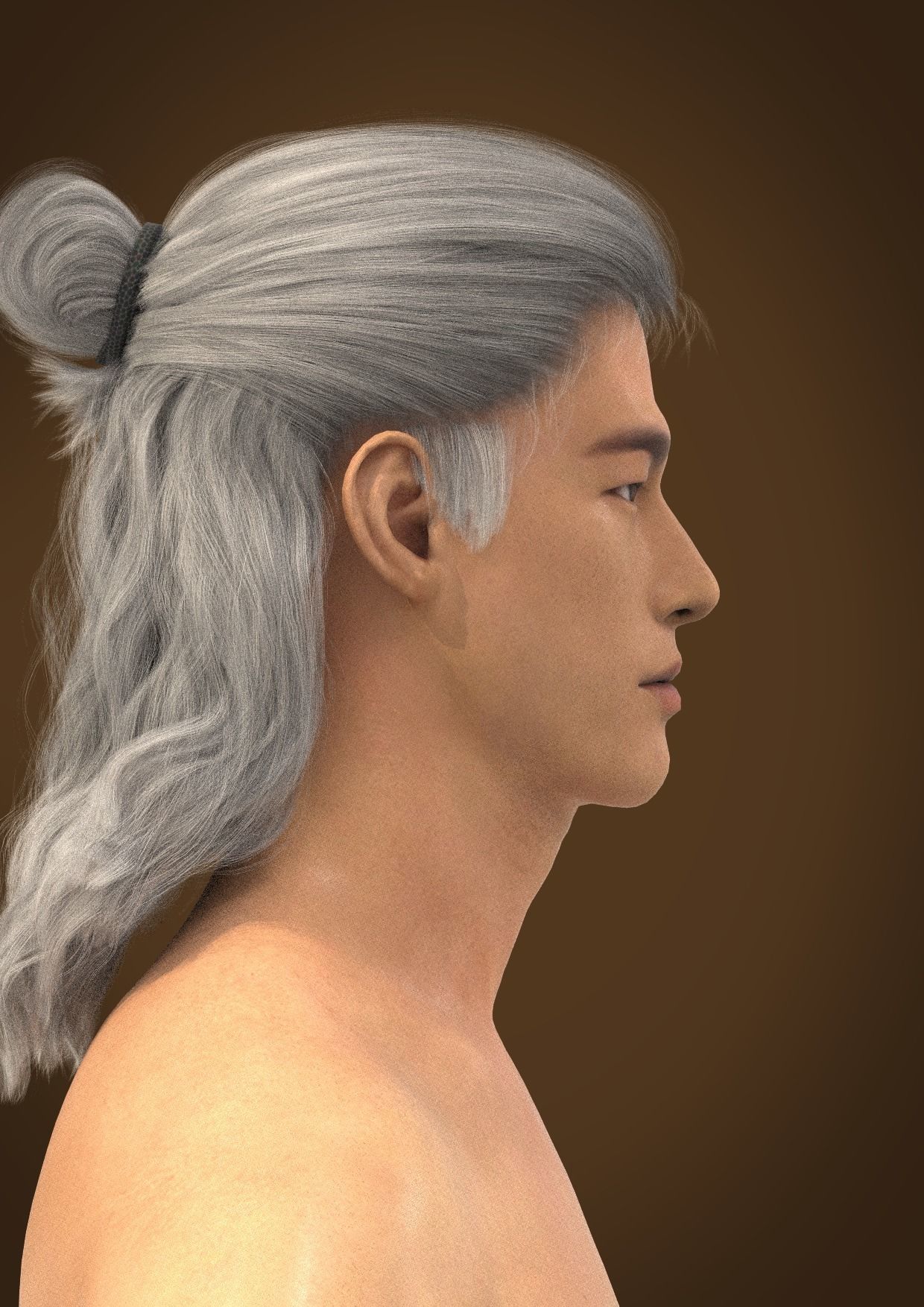 Men hair 025-MV2 for Jinho-MV2 3D model from Clo3D Software 3D model ...