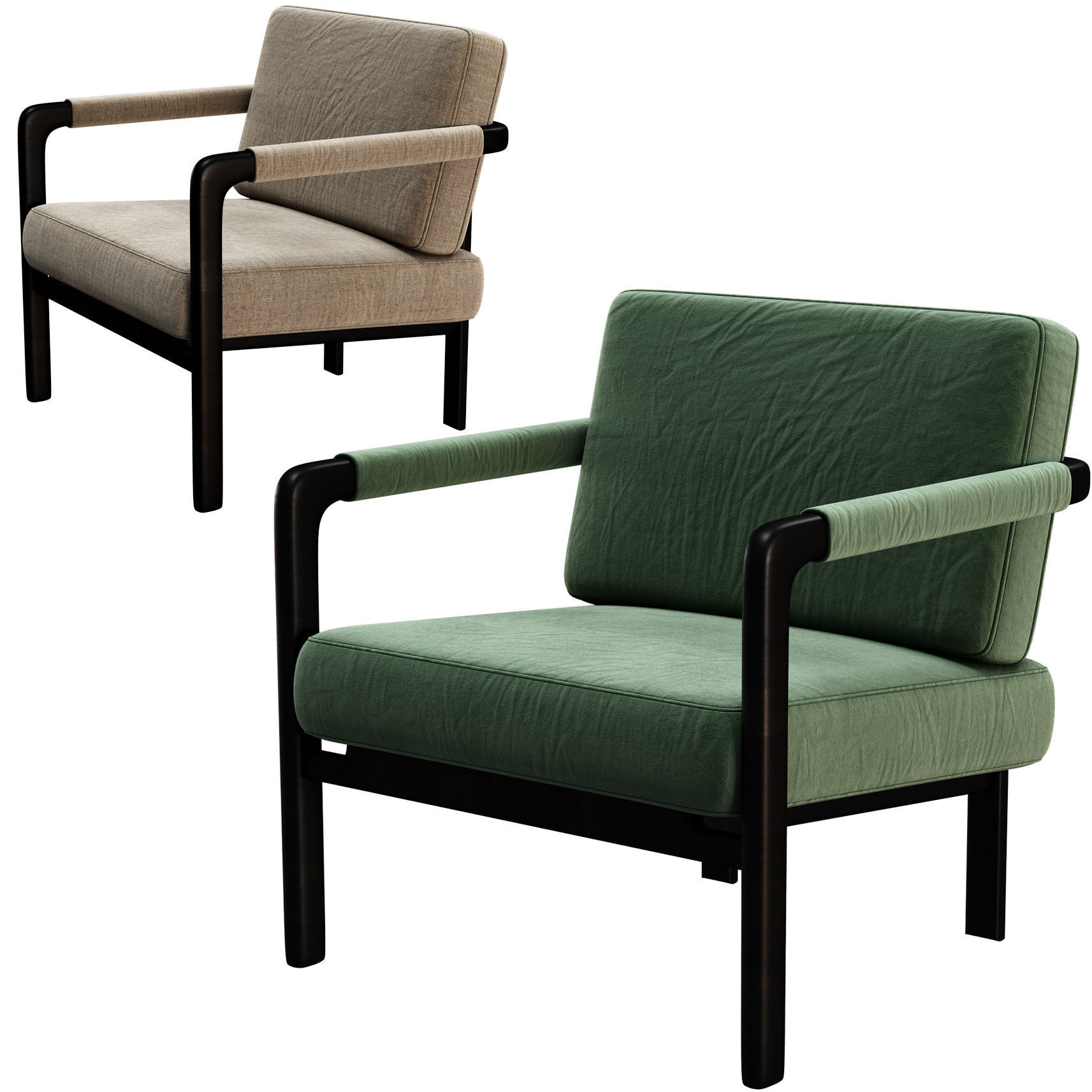 MONTGOMERY Easy chair By Giorgetti 3D model | CGTrader