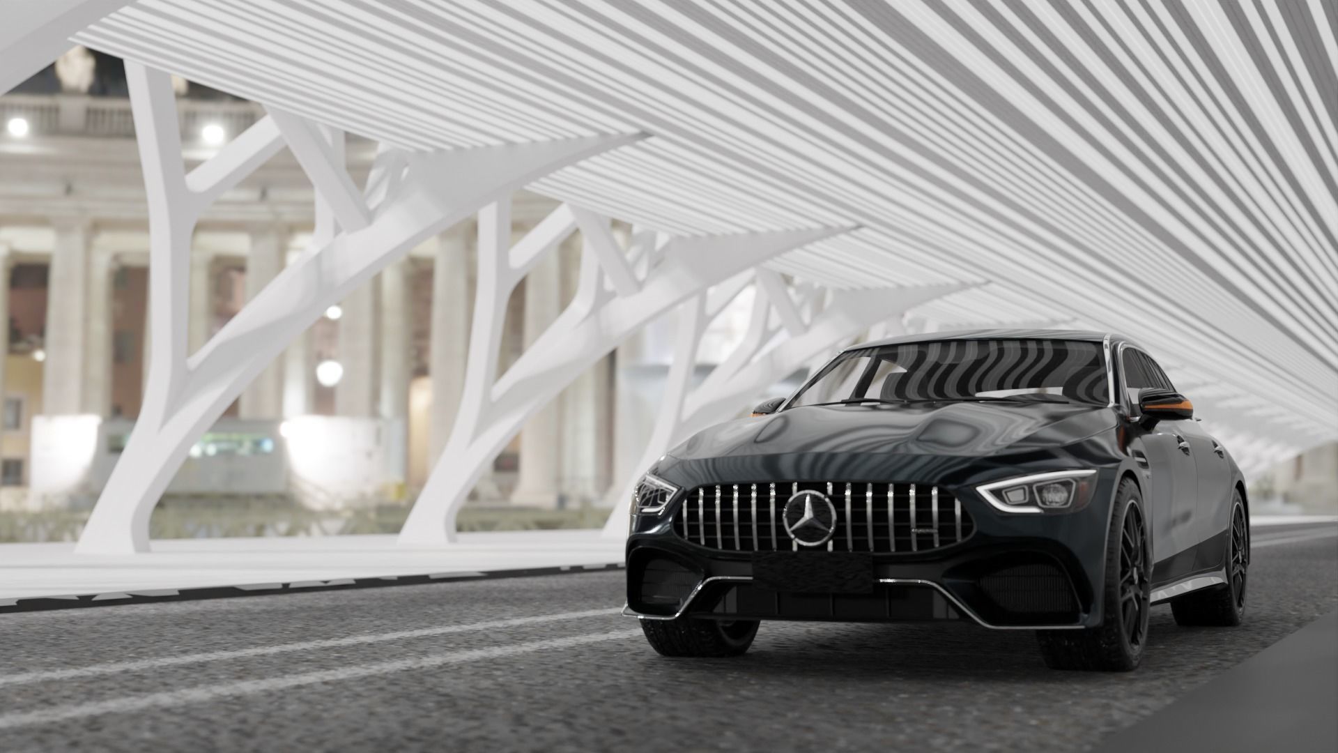 Car Track Scene 3D model | CGTrader