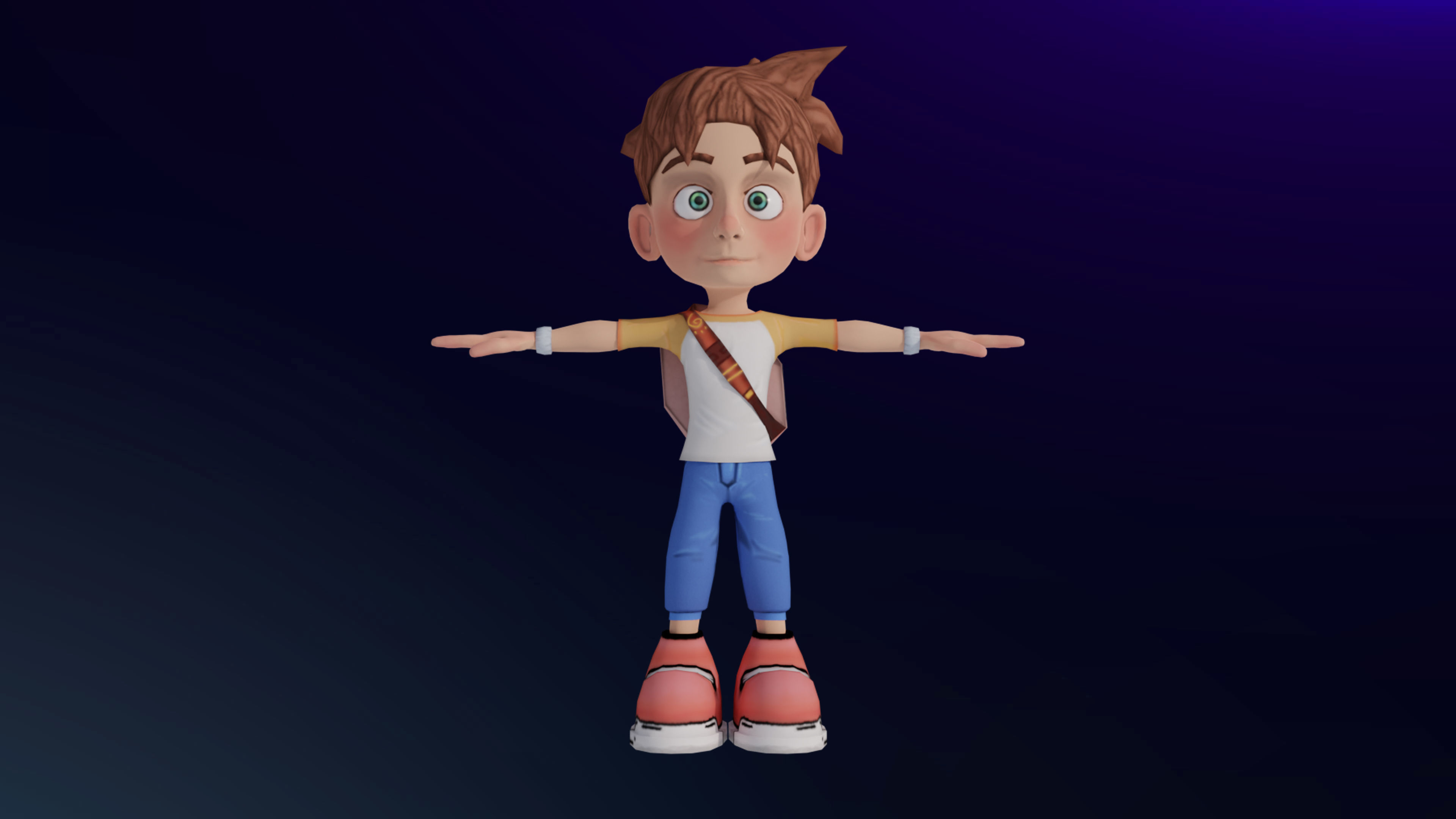 LowPoly Boy 3D model cartoon character free VR / AR / low-poly 3D model ...