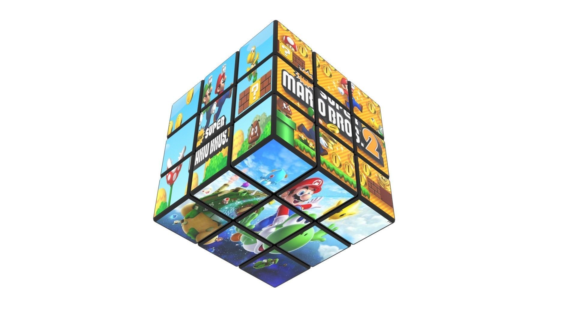 Rubiks Cubes Set With Pictures 3D model | CGTrader